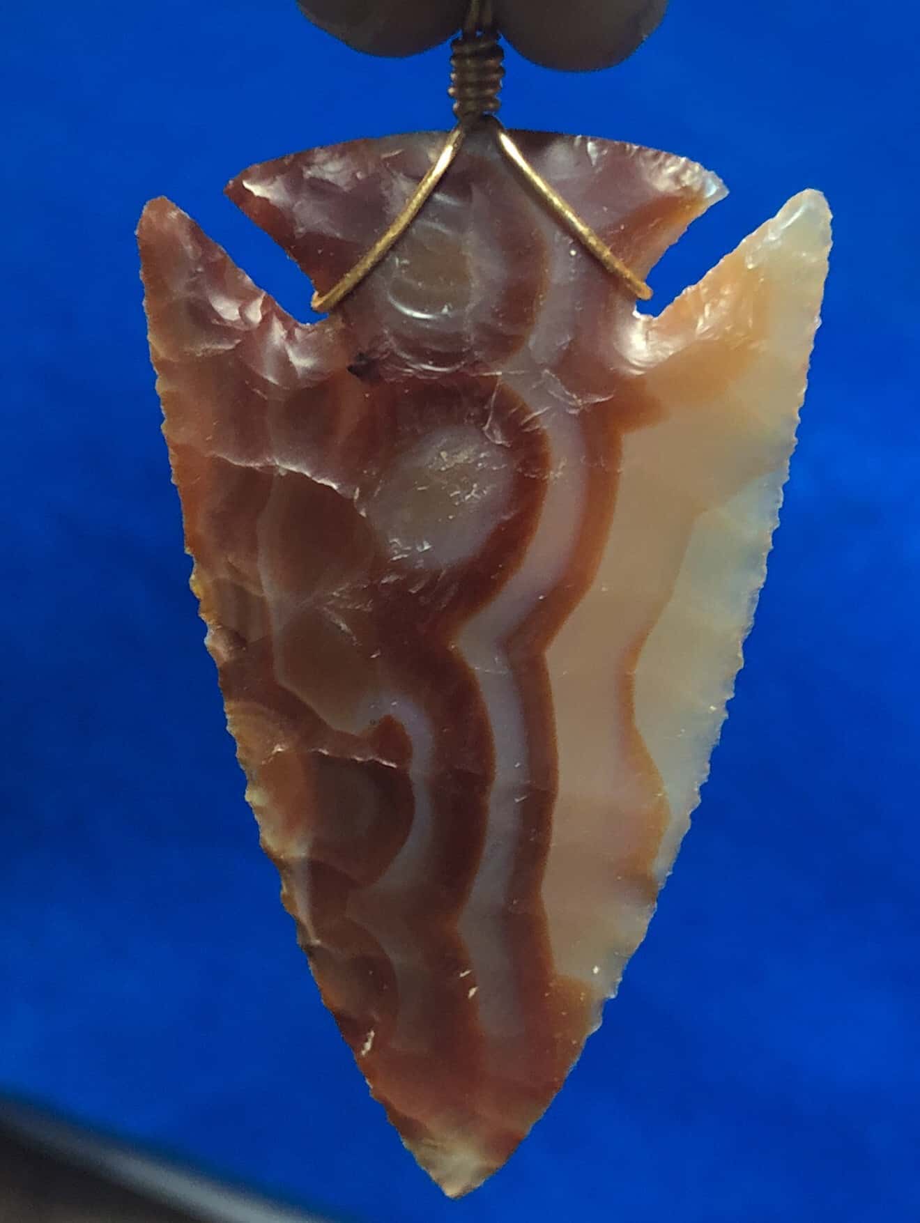 Brazilian Agate Arrowhead Pendant - Art of Ishi