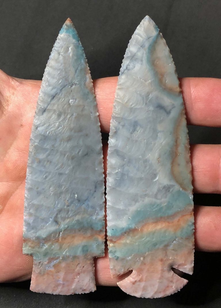 Authentic Flint Knapped Arrowheads and Spear Points